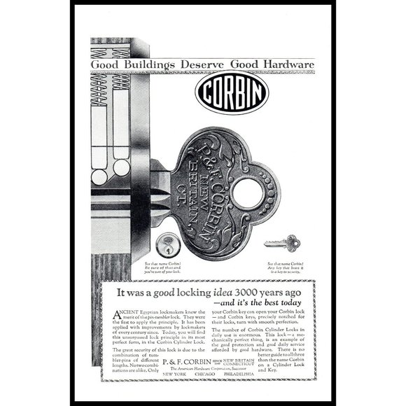 P&F Corbin | Art | 924 Pf Corbin American Hardware Corp Vintage Print ...